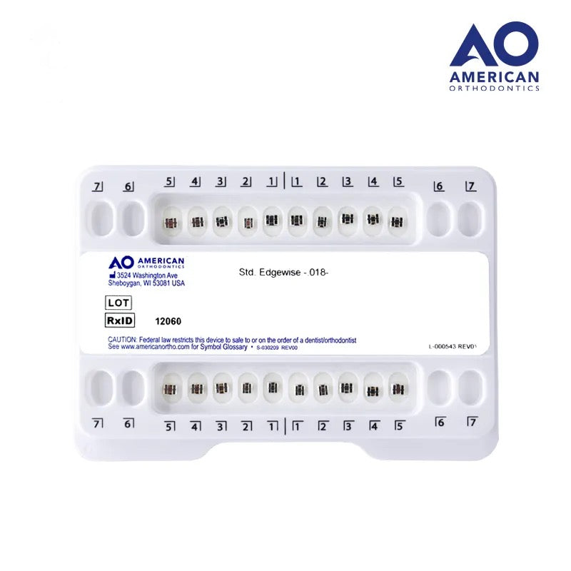 Brackets Mini Estándar Edgewise .018 jgo AO