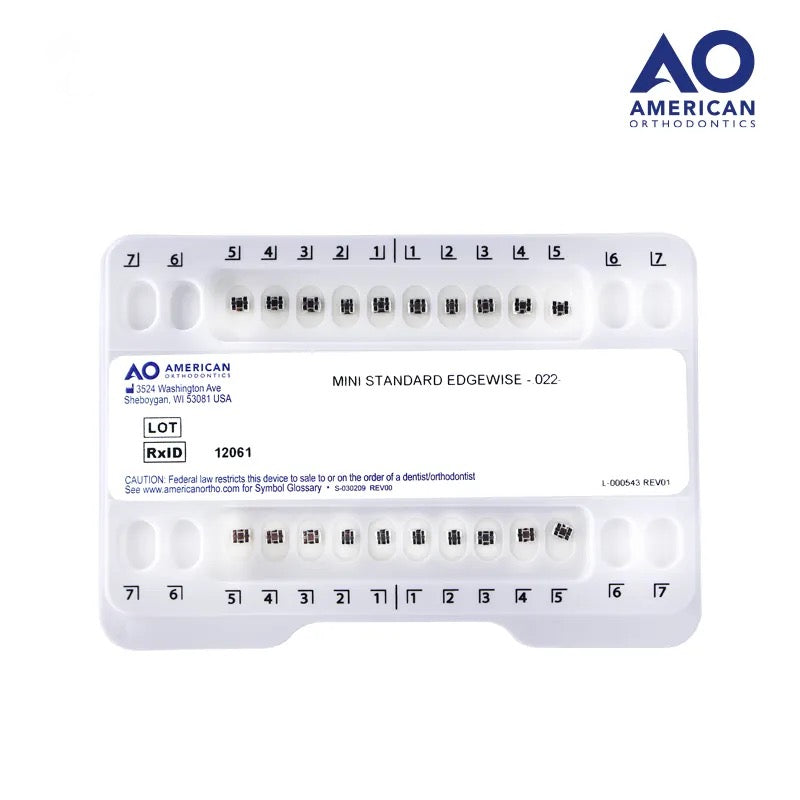 Brackets Mini Estándar .022 Edgewise jgo AO