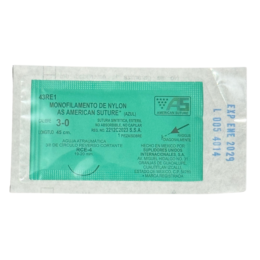 Sutura Nylon pz 3-0 American Suture